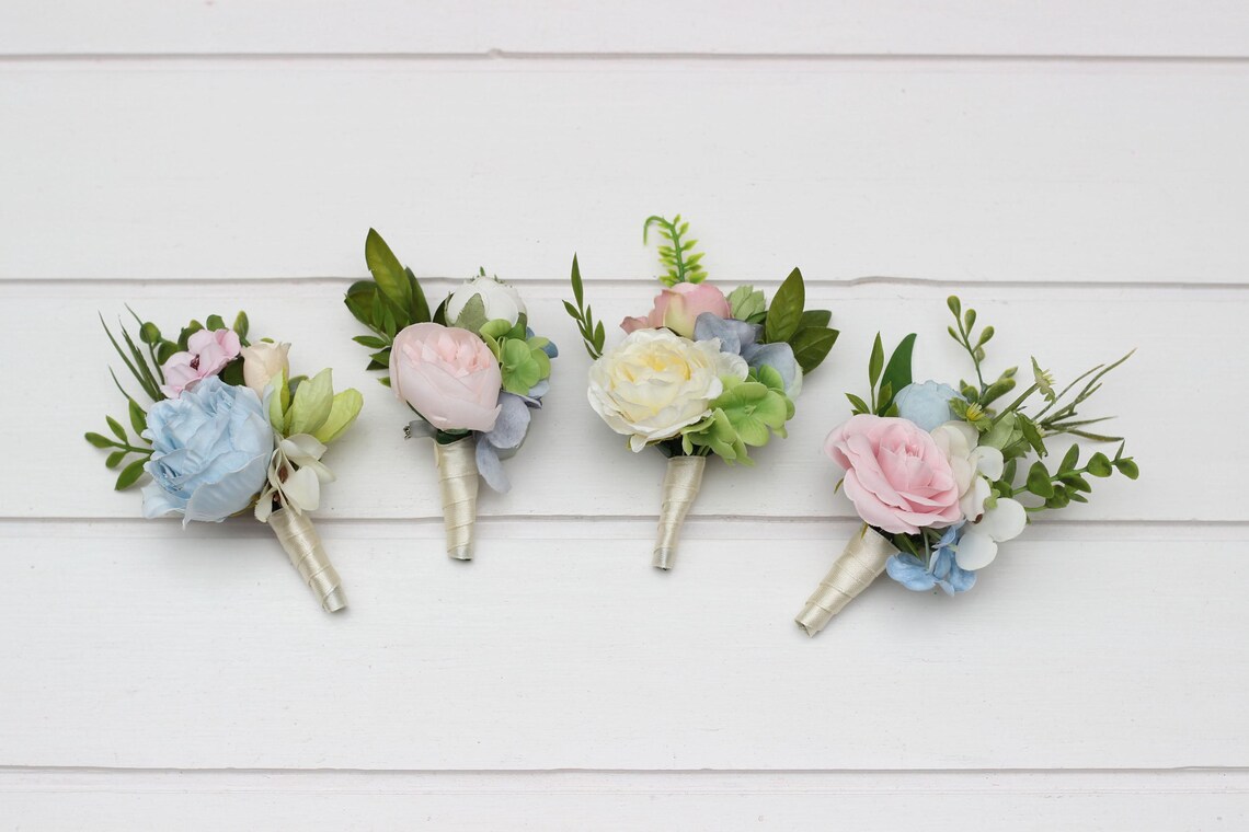 Colorful Boutonnieres Flower Accessories Spring Summer Wedding Pink ...