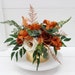 Burnt Orange Ivory Rust Gold Rust Centerpiece Orange Gold Centerpiece ...