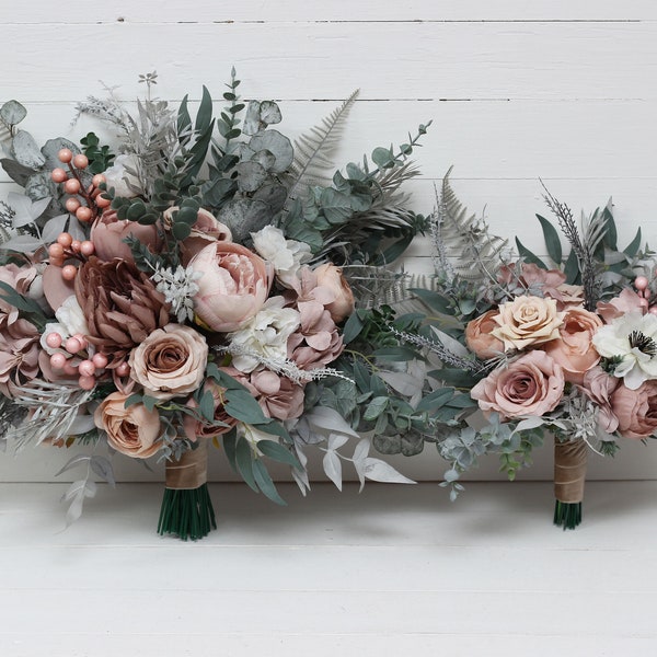 Blush Sage Wedding Bouquet - Etsy