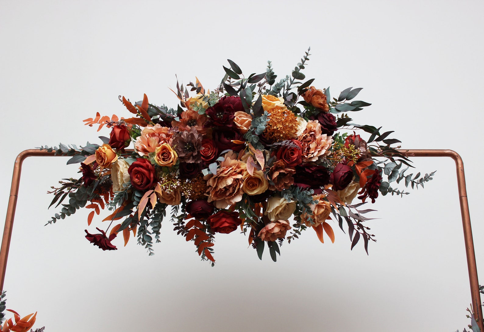 Set of 3 Rust Burgundy Burnt Orange Rust Peach Flower Arch - Etsy