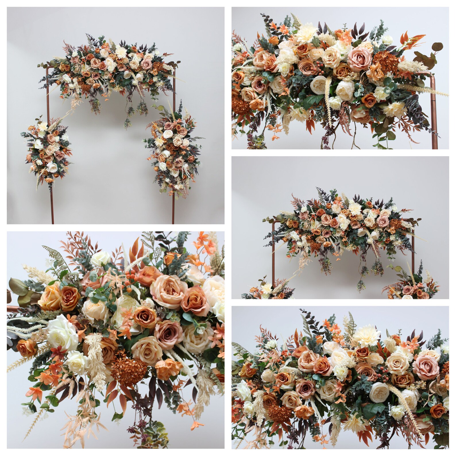 Terracotta Cream Arch Arrangement Arch Flowers Fall Wedding - Etsy ...