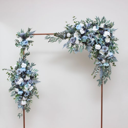 Dusty Blue Arch Flowers Flower Arch Arrangement Wedding - Etsy