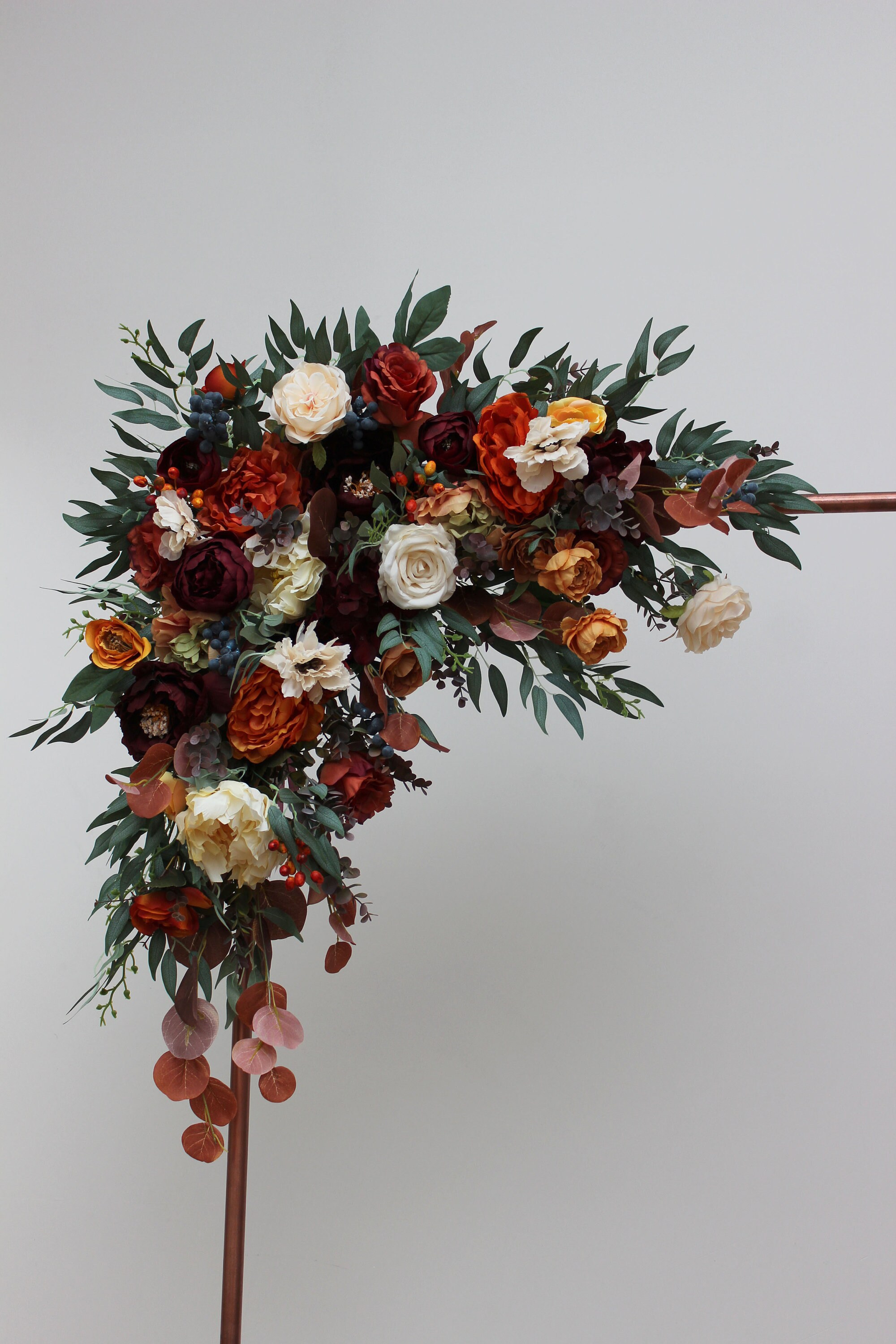 Rust Burgundy Flowers Flower Arch Arrangement Wedding Corner - Etsy UK
