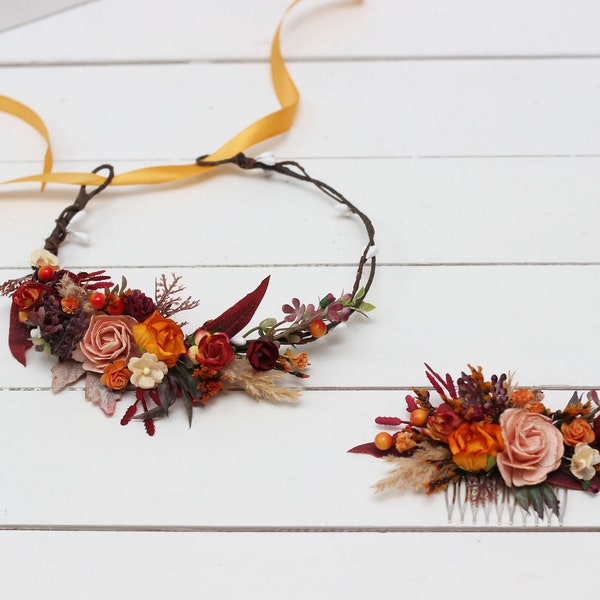 Fall Floral Crown - Etsy