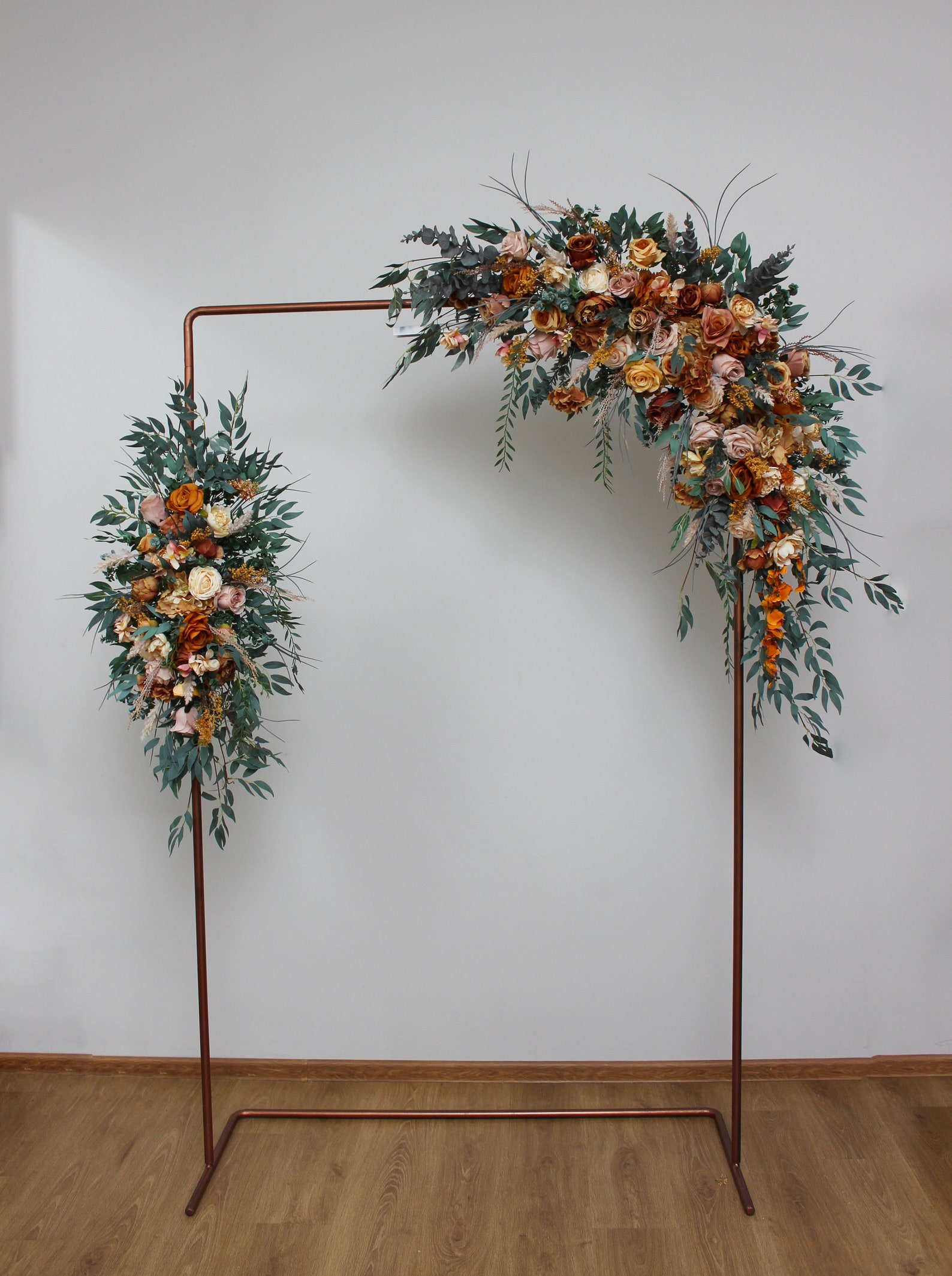 Rust Boho Wedding Flower Arch Arrangement Wedding Flowers Wedding ...