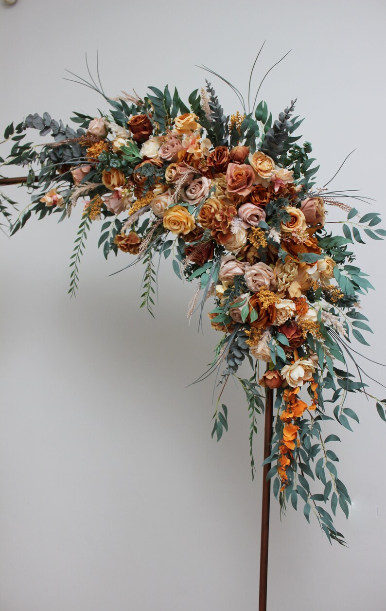 Rust Boho Wedding Flower Arch Arrangement Wedding Flowers - Etsy
