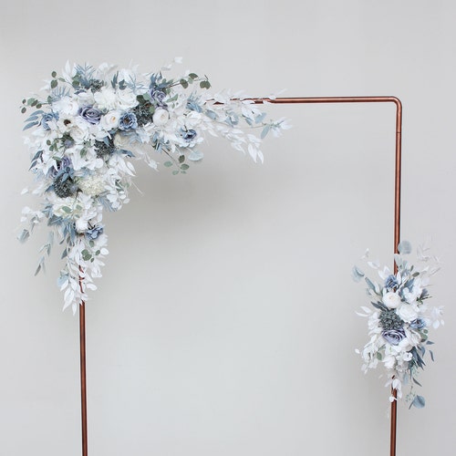 Dusty Blue Arch Flowers Flower Arch Arrangement Wedding - Etsy