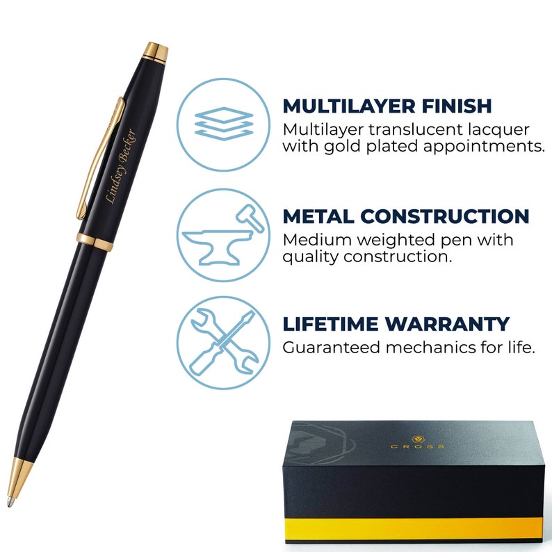 Dayspring Pens Personalized/ Engraved Cross Century II Black - Etsy