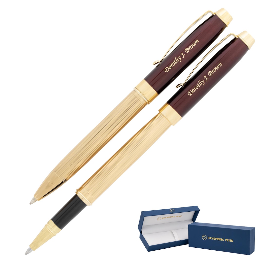 Dayspring Pens - Personalized Braxton 18KT Gold Plated Ballpoint and ...