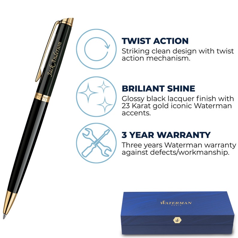 Dayspring Pens Engraved/personalized Waterman Hemisphere Pen | Etsy