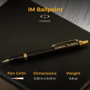 Dayspring Pens - Engraved/personalized Parker IM Black Gold Retractable ...