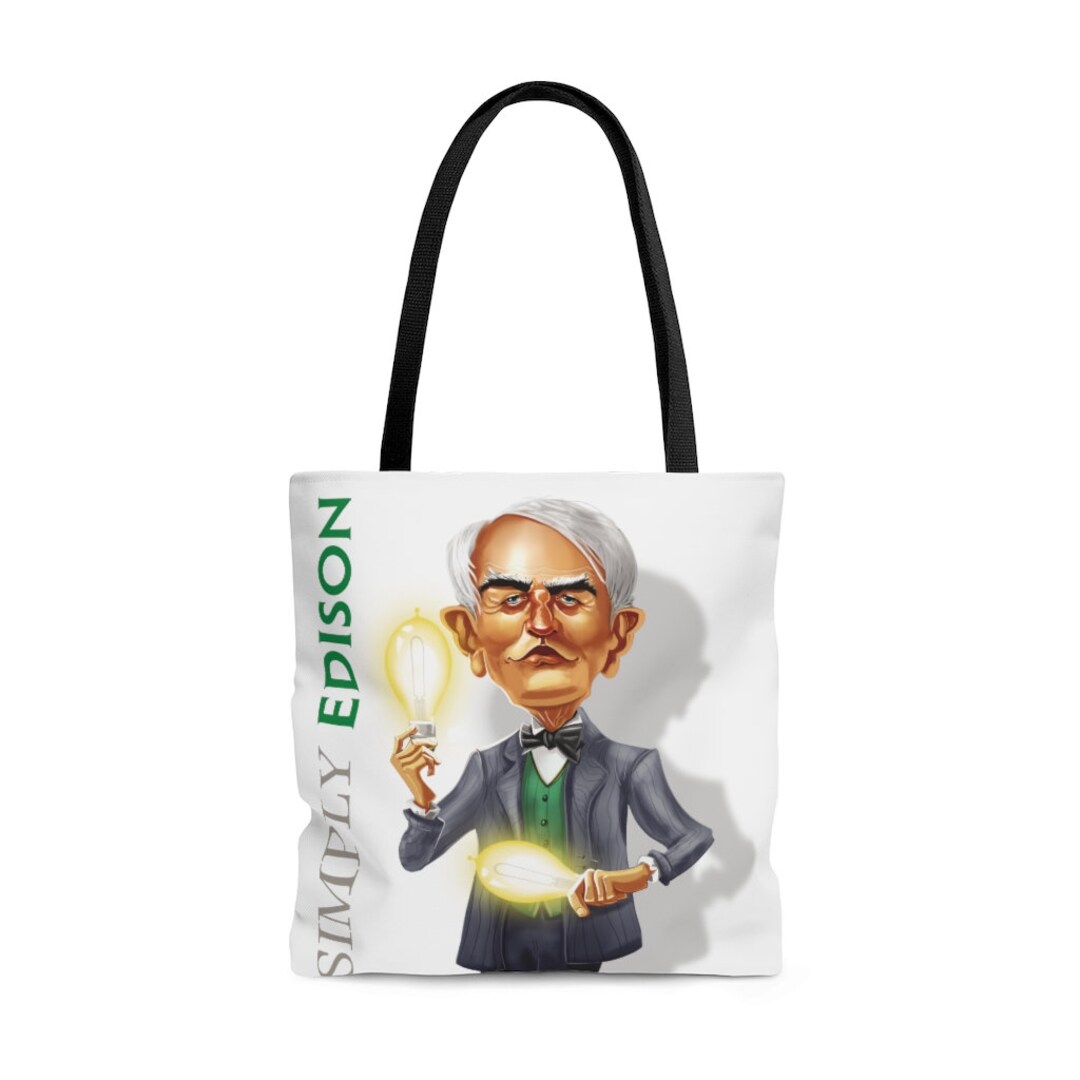 Thomas Edison Tote Bag Science Shoulder Bag for Book Lovers - Etsy