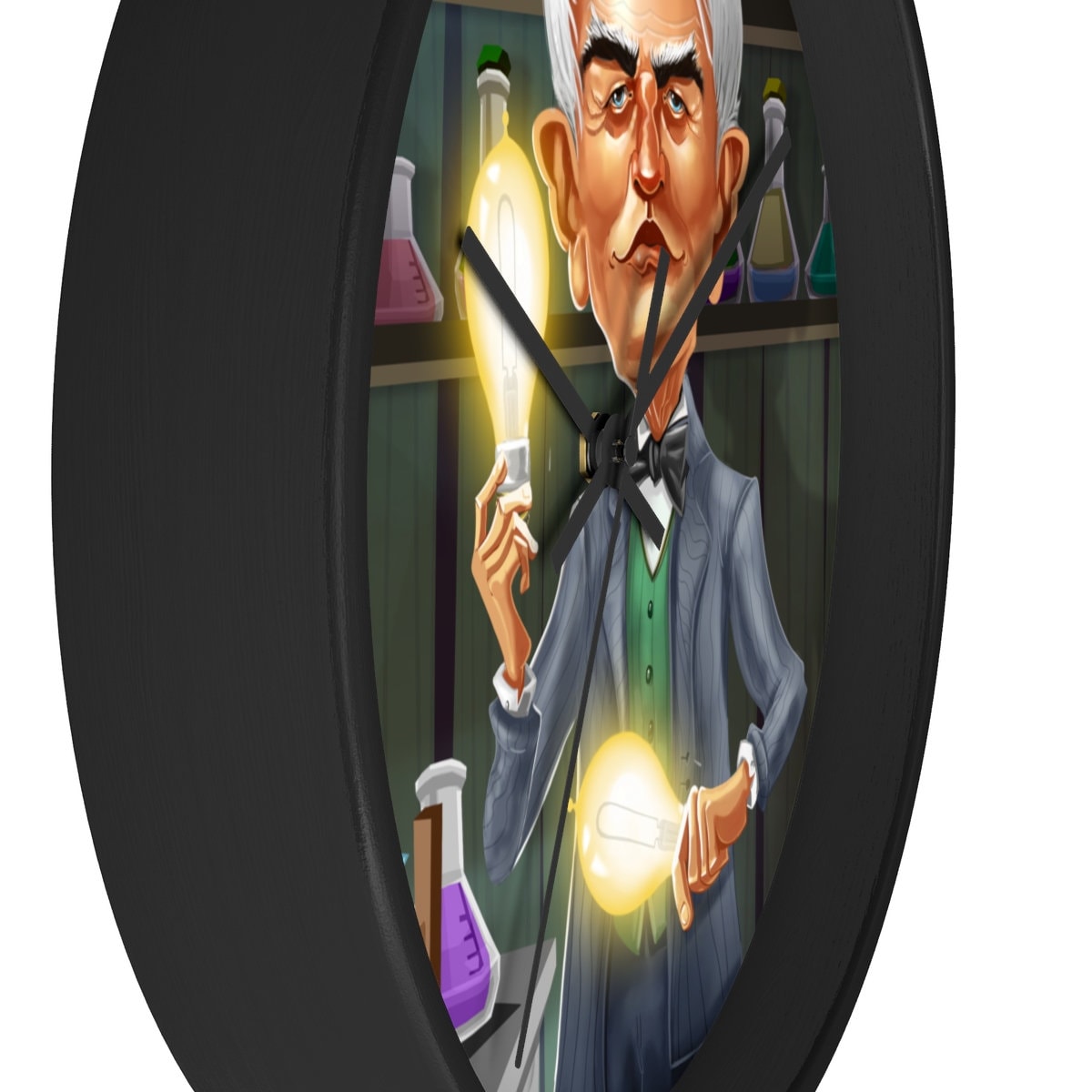 Thomas Edison Wall Clock Funny Science Clock for Science - Etsy