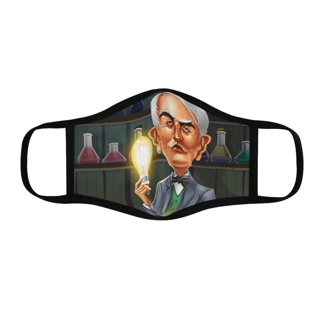 Thomas Edison Fitted Face Mask for Science Students Two Layer - Etsy