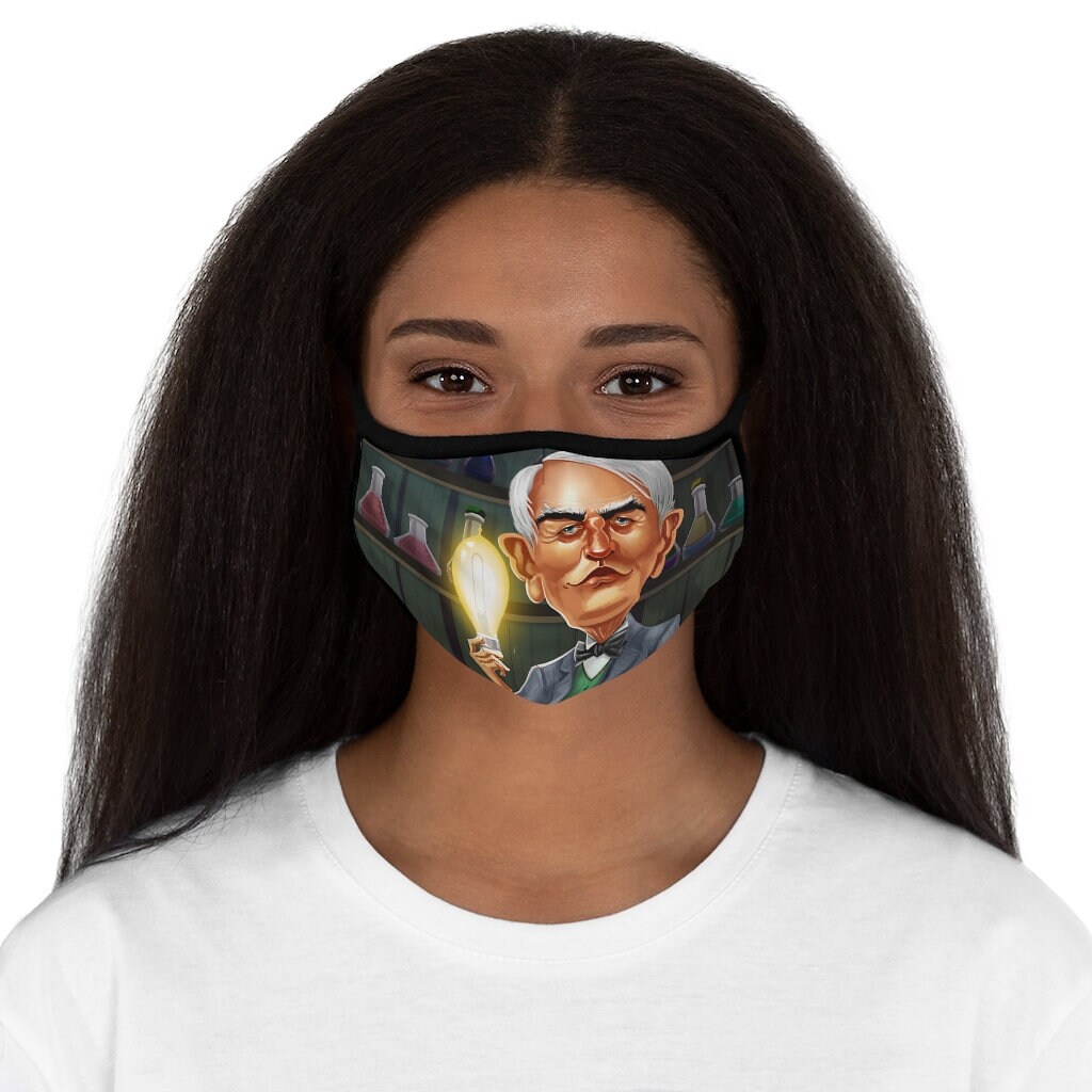 Thomas Edison Fitted Face Mask for Science Students Two Layer - Etsy