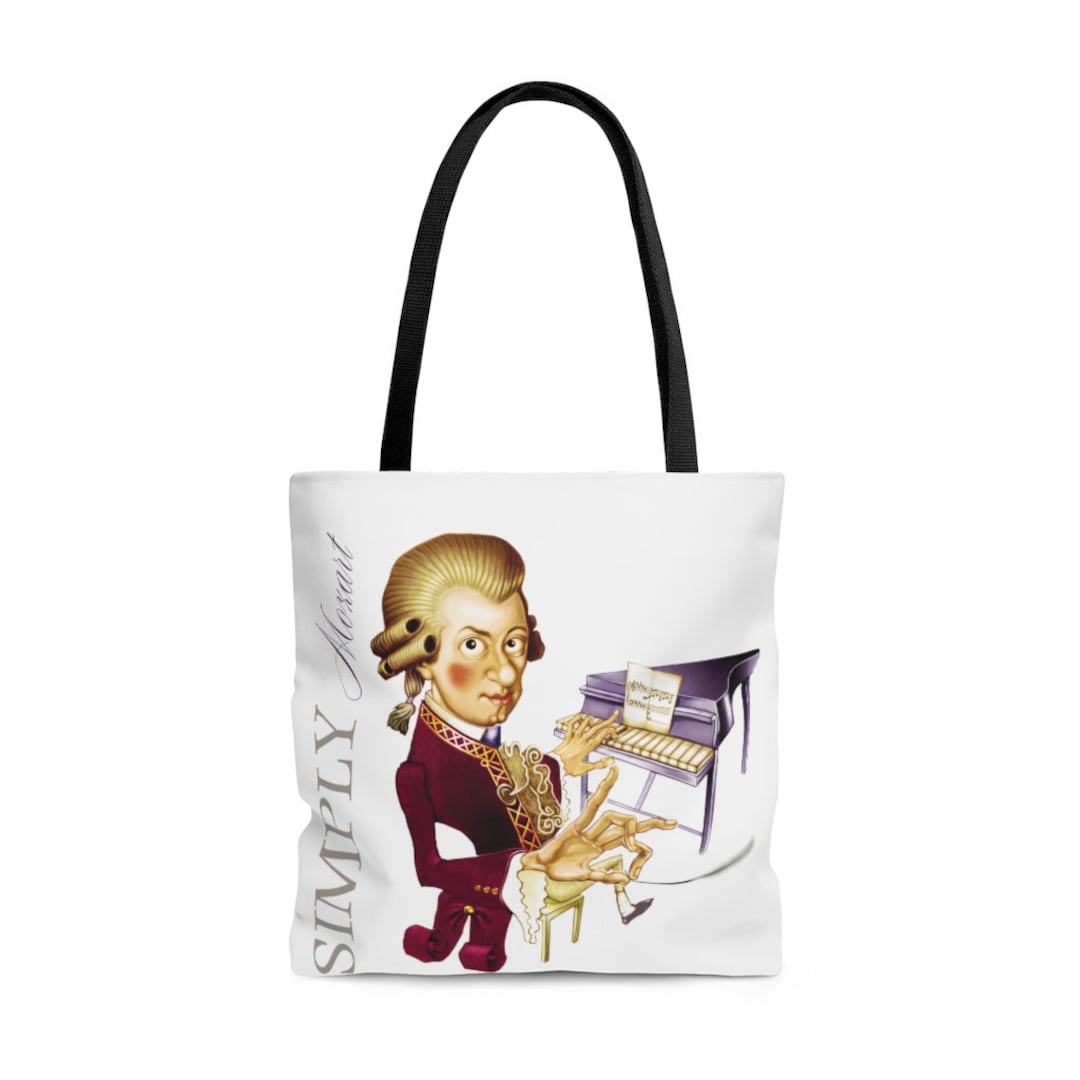 Wolfgang Mozart Tote Bag, Music Shoulder Bag for Book Lovers, Book Tote ...