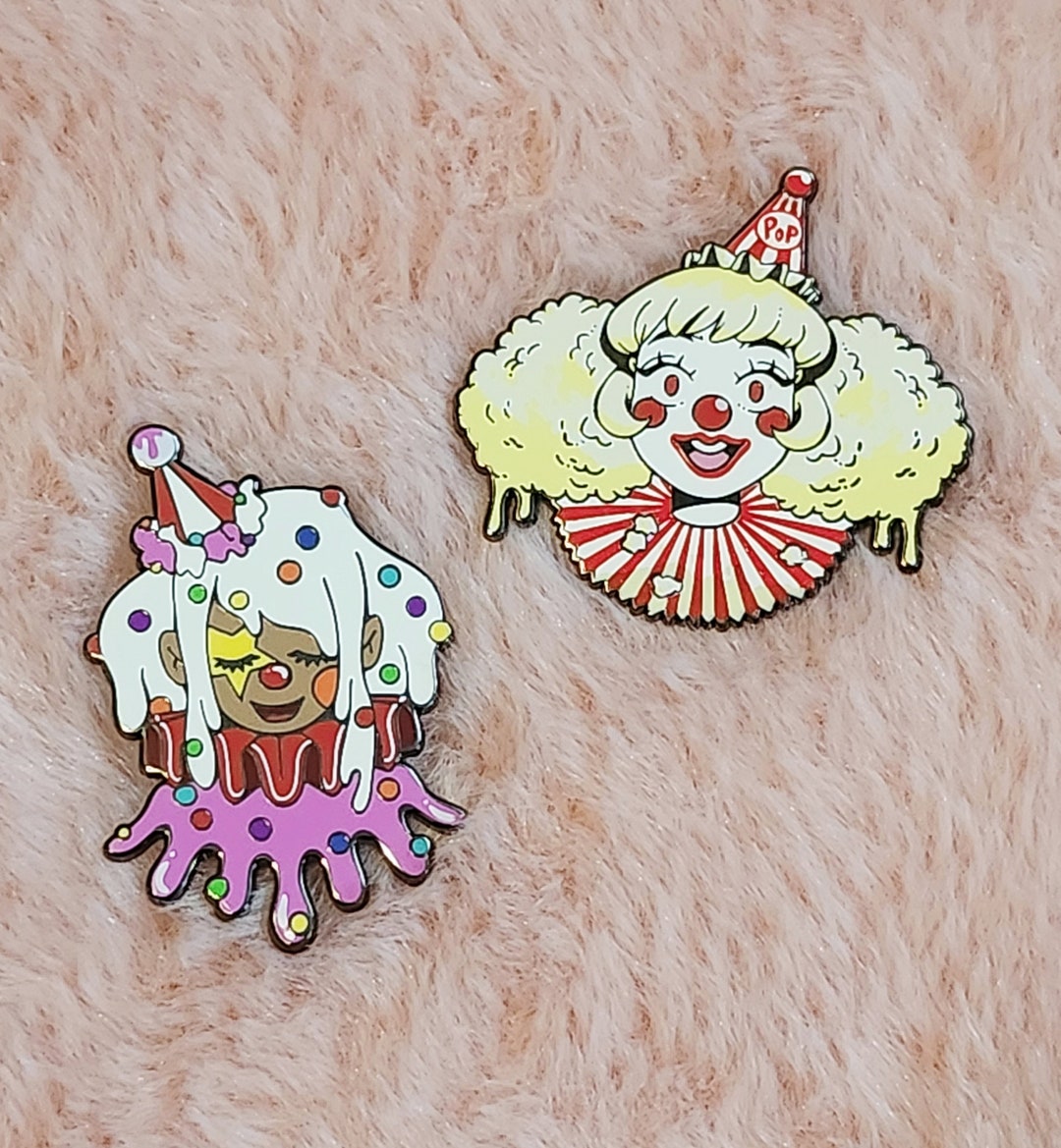 Amusement Park Snacks Clown Enamel Pin Set - Etsy