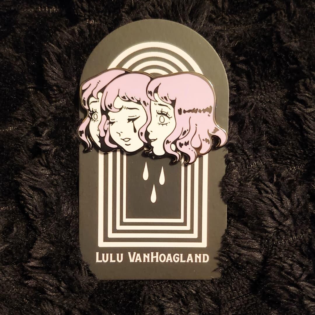 Crying Inside Enamel Pin - Etsy