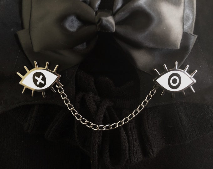 Eye See You Collar Enamel Pins - Etsy