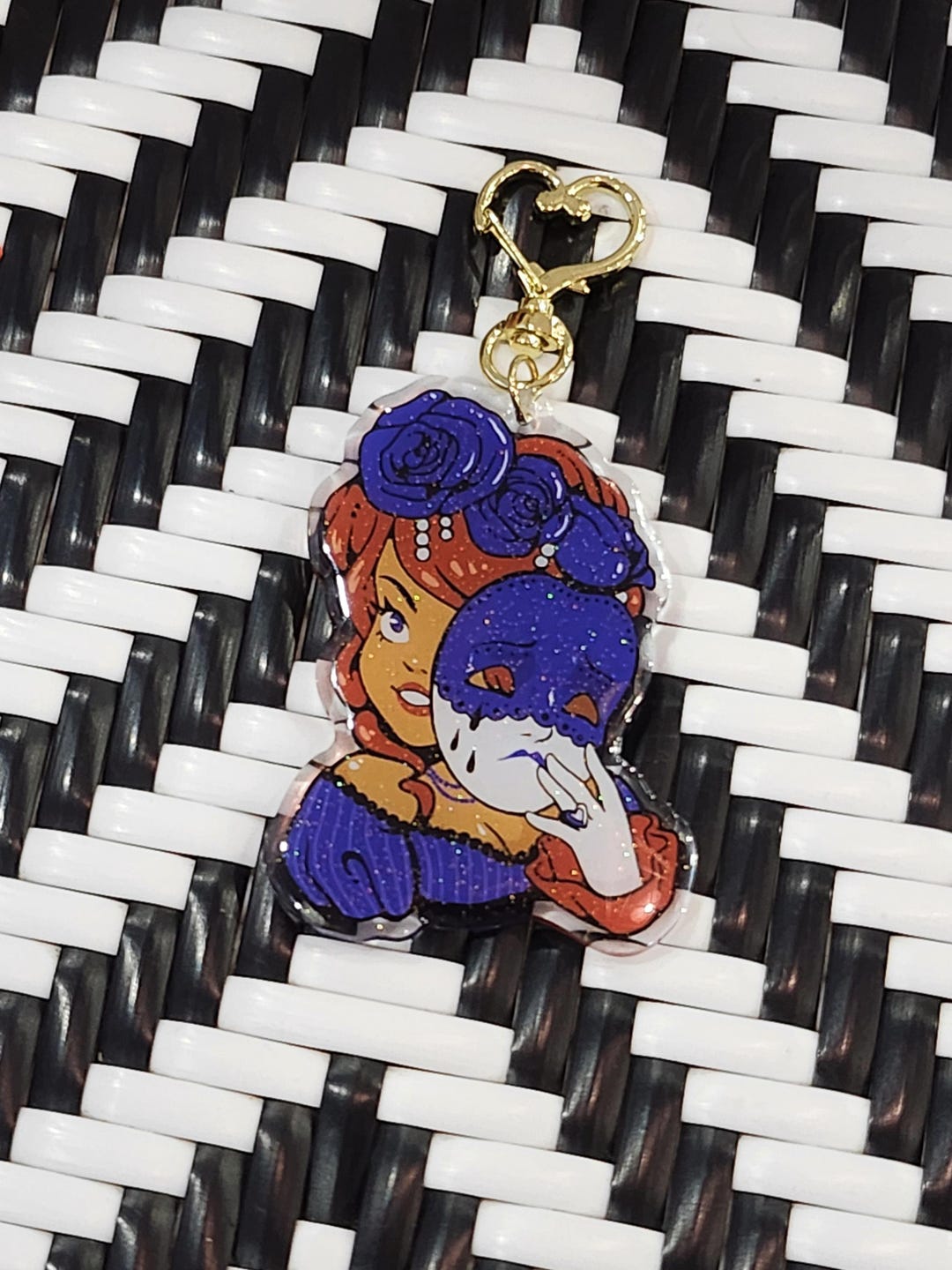 Melancholy Masquerade Crying Mask Acrylic Pin - Etsy