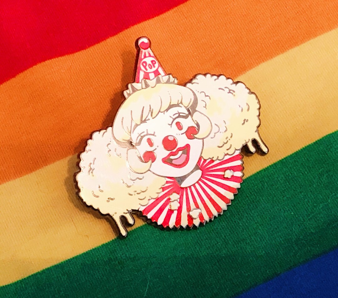 Popcorn Clown Circus Enamel Pin - Etsy