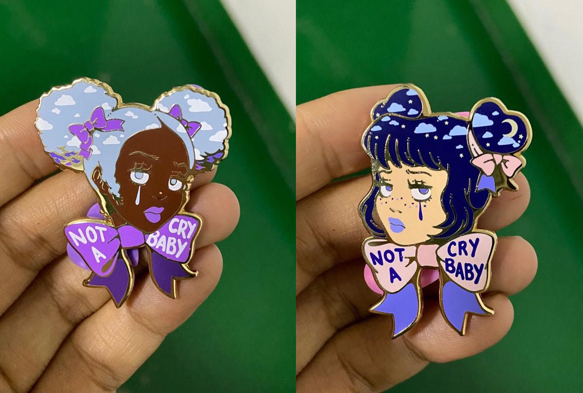 Not A Cry Baby Enamel Pin - Etsy
