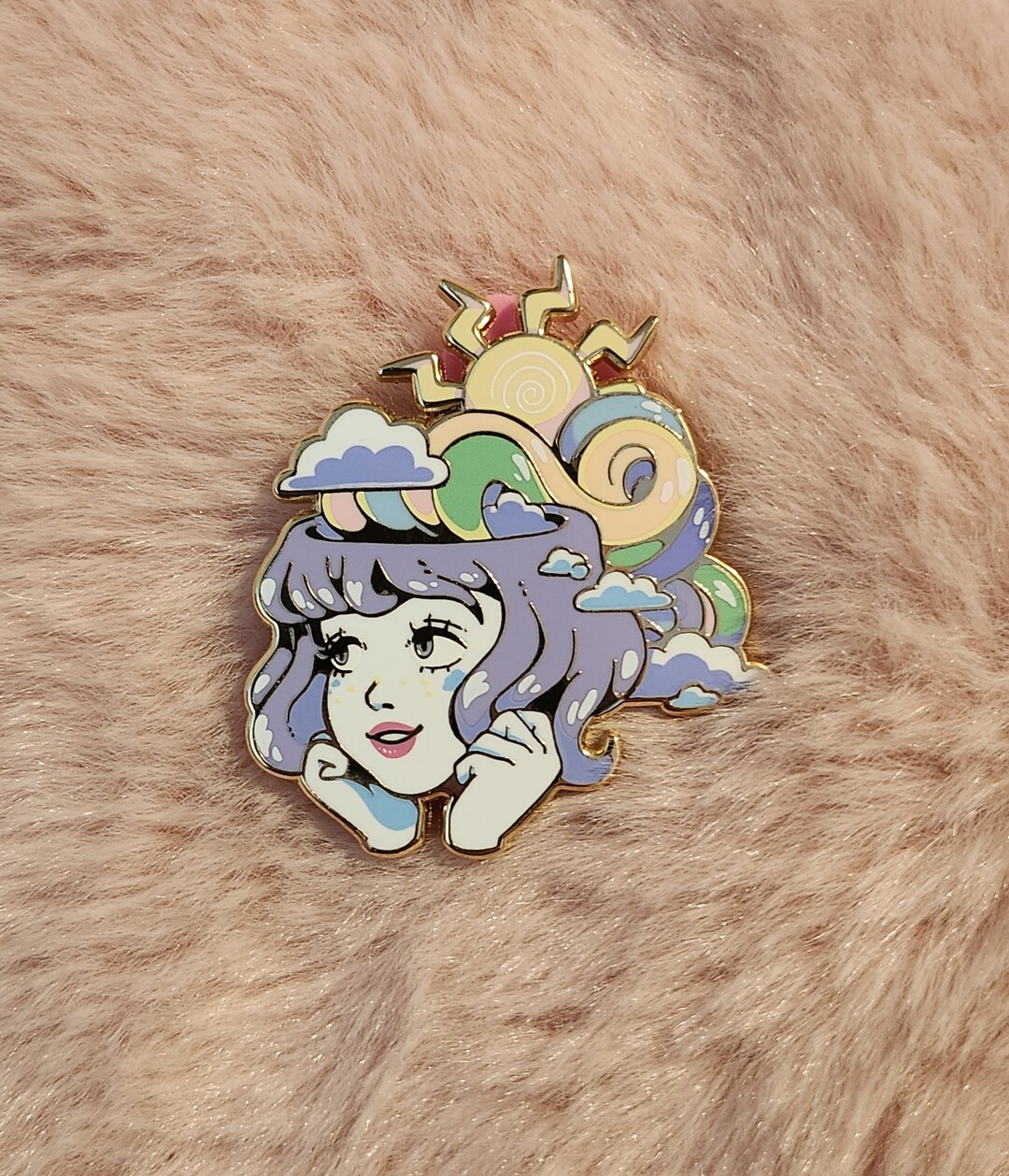 Rainbow Thoughts Enamel Pin - Etsy