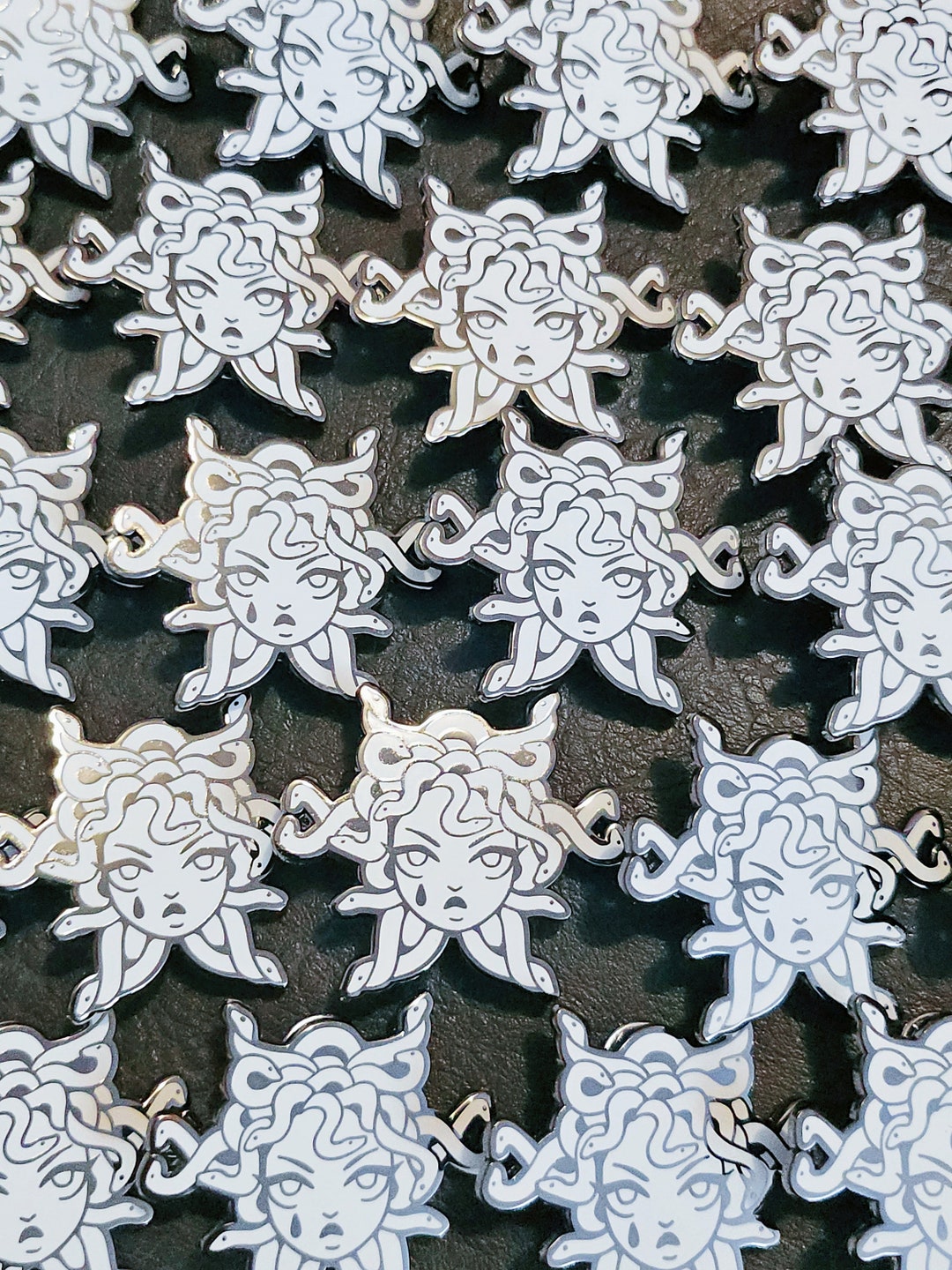 Sad Medusa Emblem Enamel Pin - Etsy