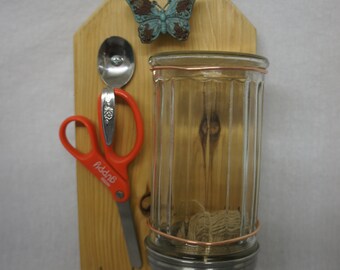 Wood string holder | Etsy