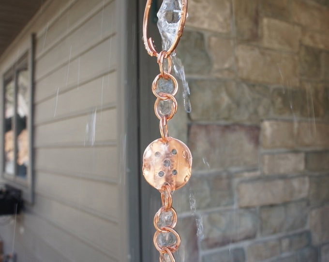 Copper and Crystal Rain Chain - Etsy
