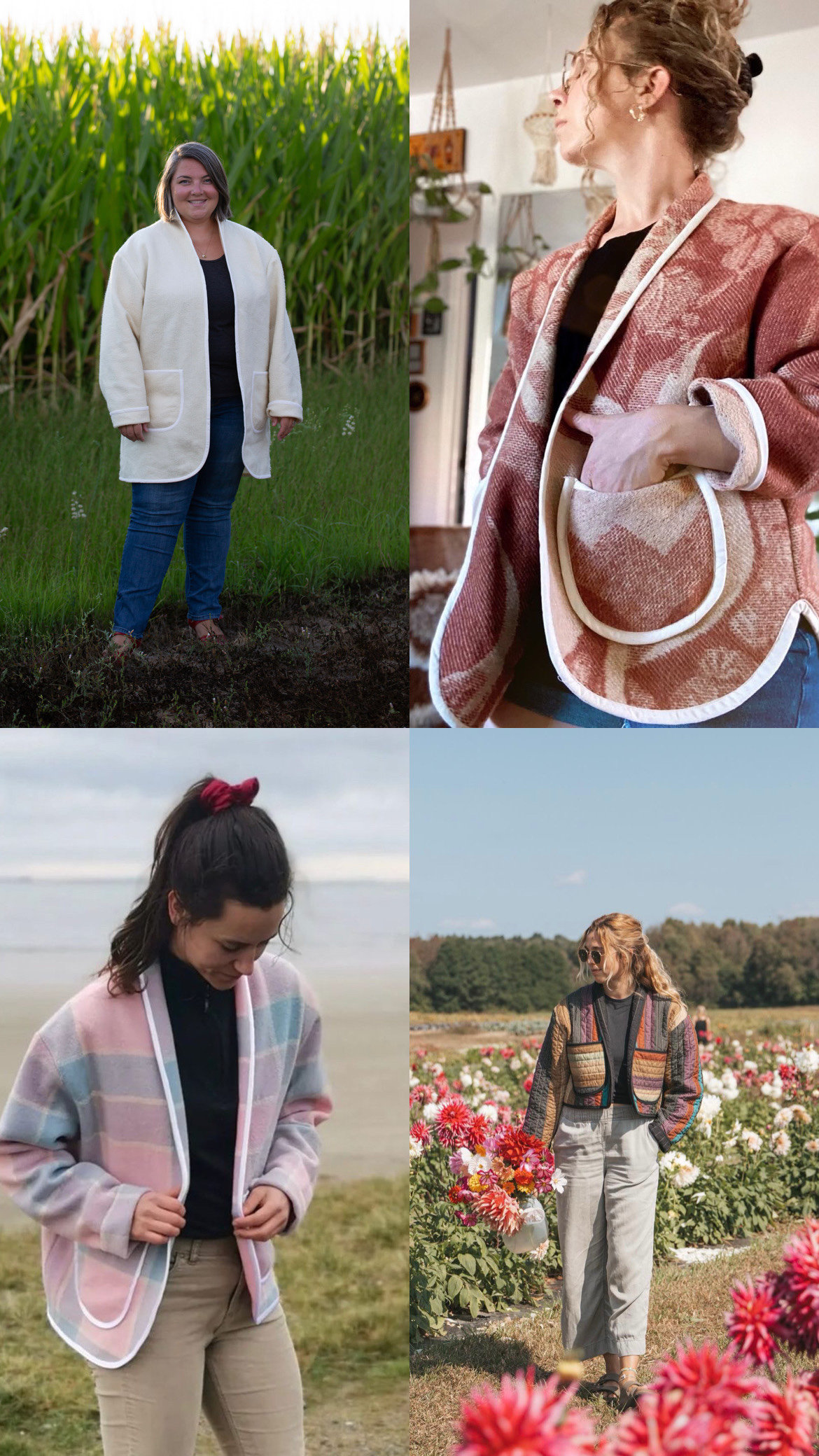 Adult & Baby Coast Coat Sewing Pattern: Beginner Friendly Quilt Jacket ...