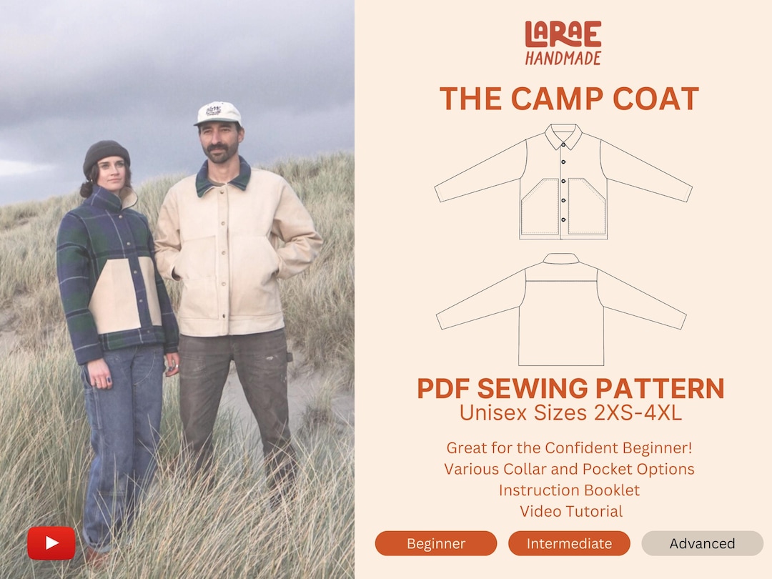 Unisex Chore Coat Sewing Pattern – Camp Coat (PDF Pattern, 2XS-4XL) - Etsy