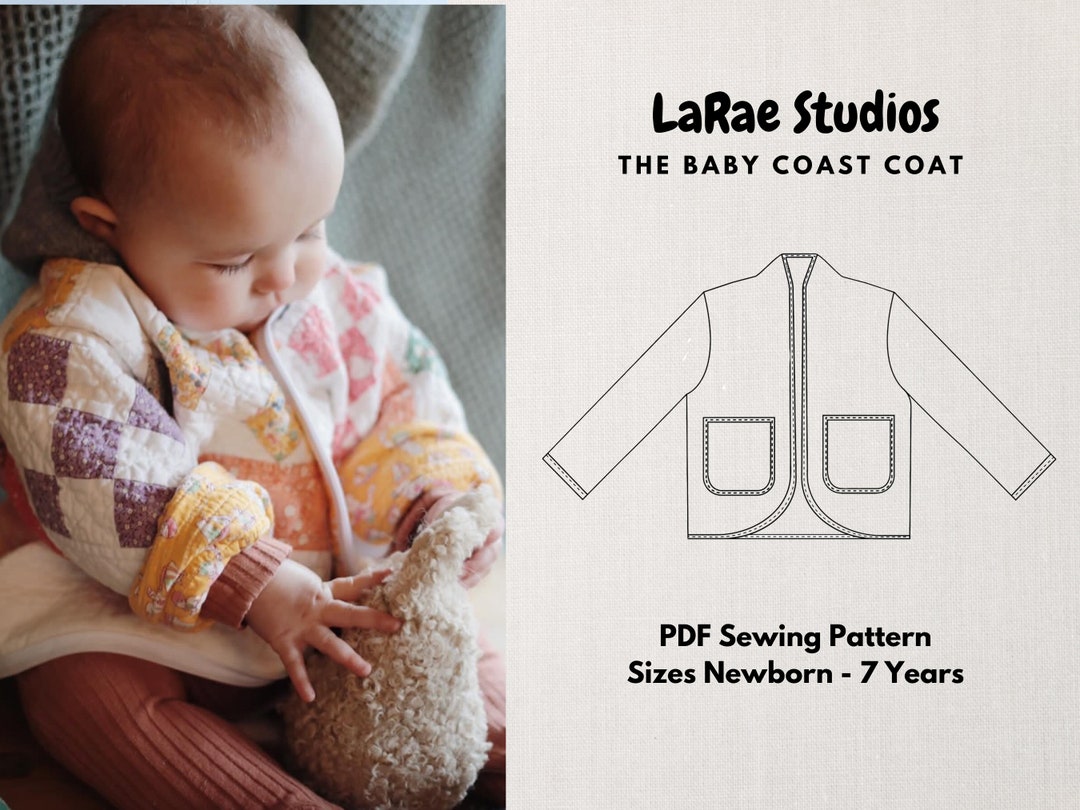 Baby Coast Coat PDF Sewing Pattern Beginner Friendly Sizes 0M-7Y Video ...