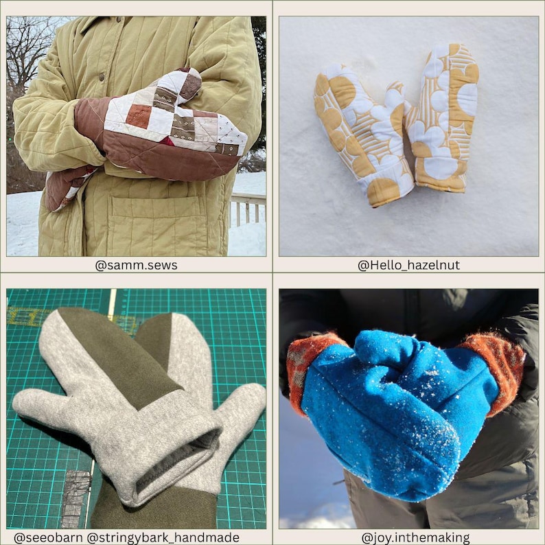 Mosswood Mittens PDF Sewing Pattern | Beginner Friendly! | XS-XL - Etsy