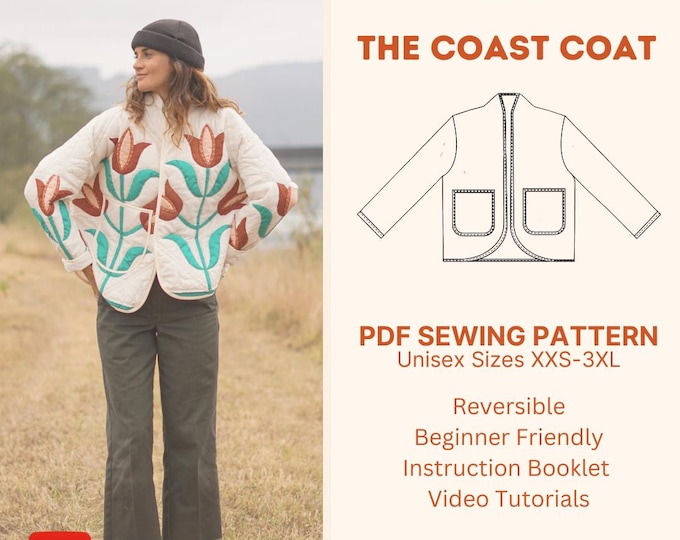 Quilt Jacket Sewing Pattern PDF | Beginner Friendly | XS–XL Digital ...