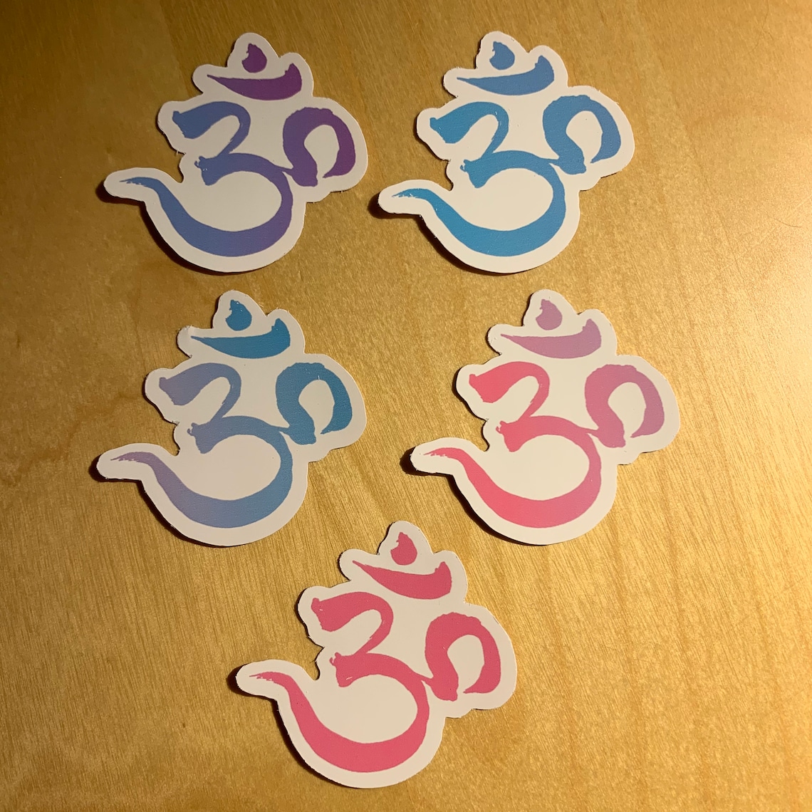 Om Vinyl Stickers or Magnets Set of 5 OM Aum Ohm Yoga - Etsy