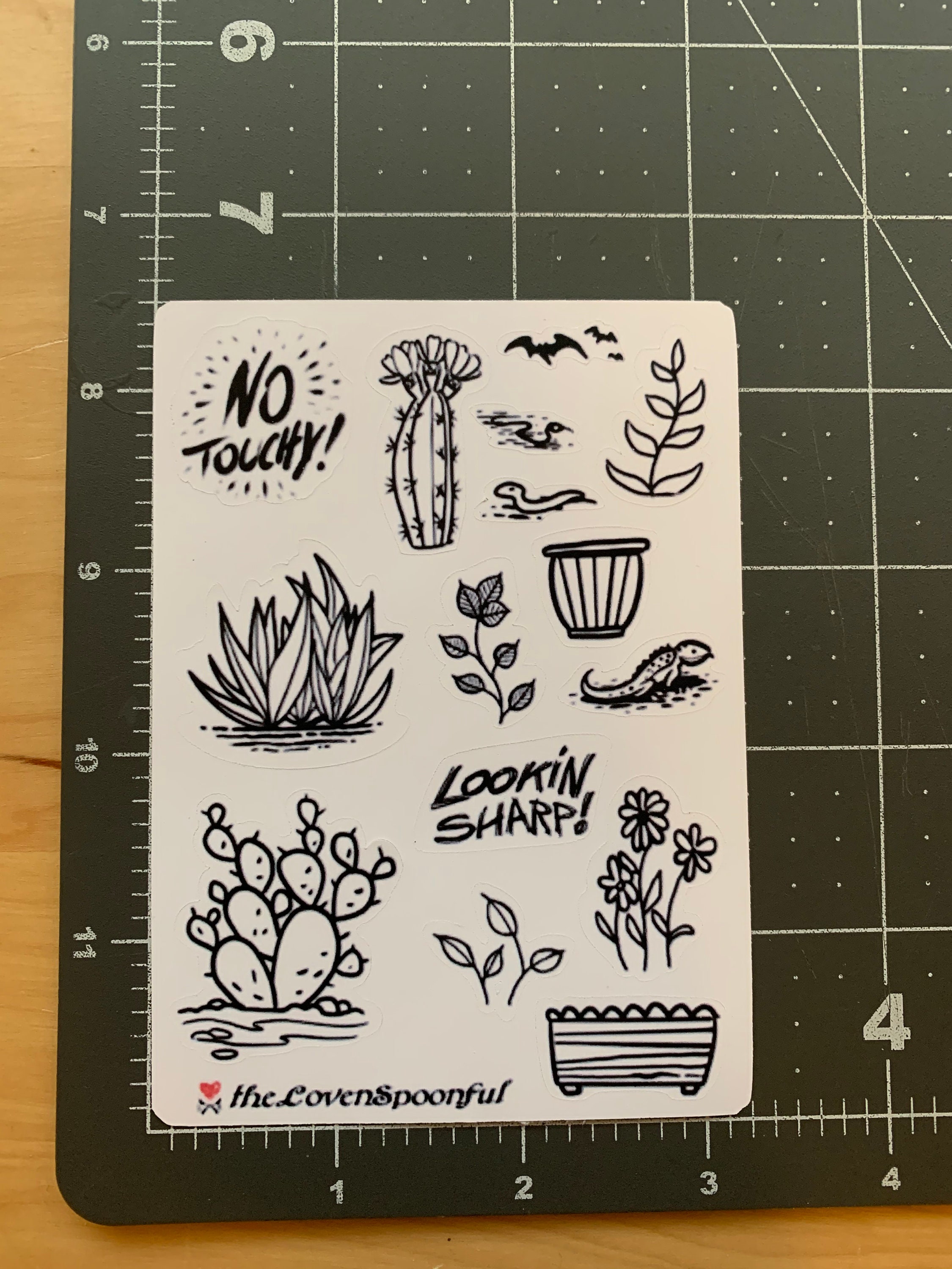 Cactus Sticker Sheets for Planners and Journals Set of 3 | Etsy