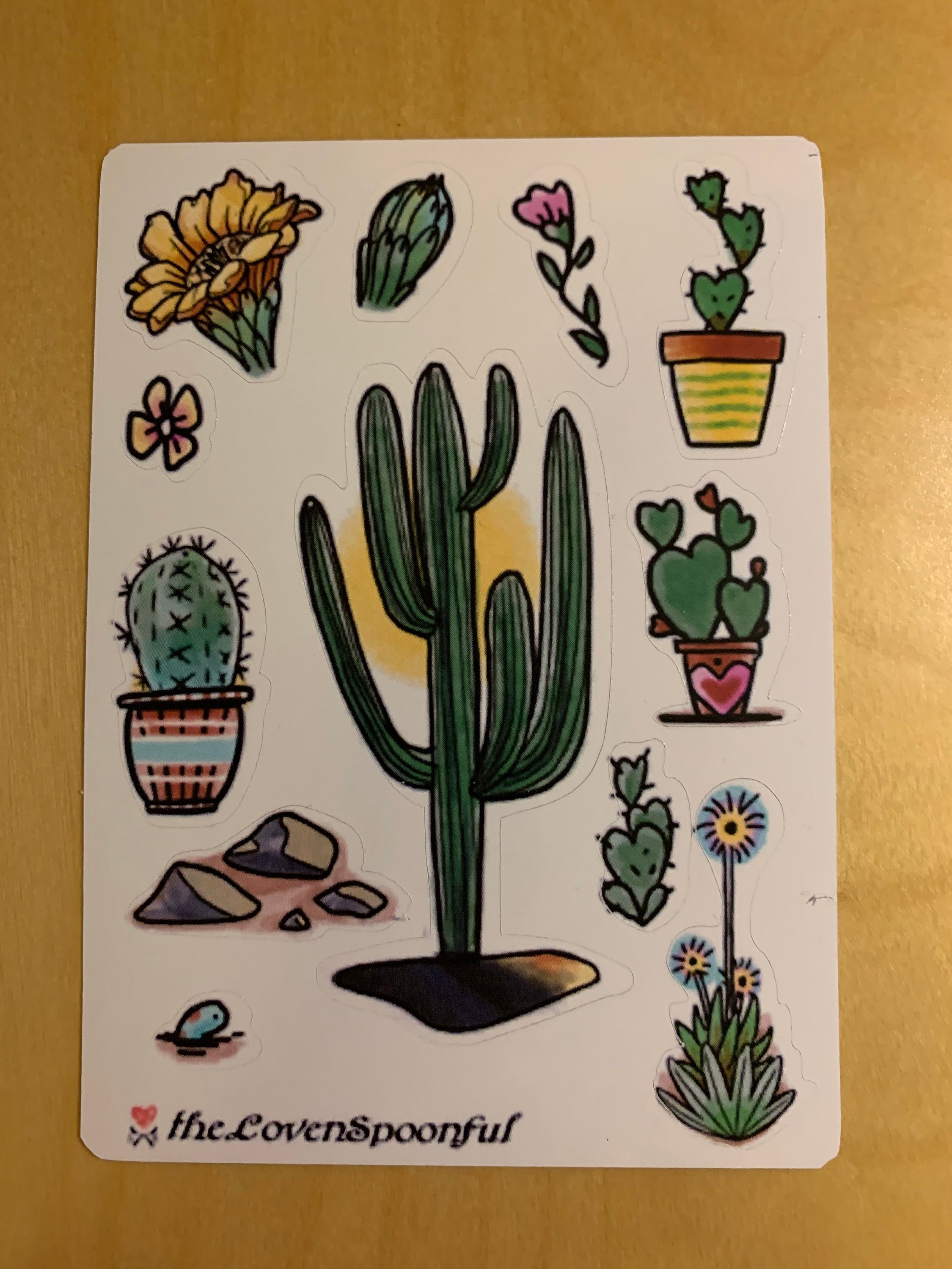 Cactus Sticker Sheets for Planners and Journals Set of 3 | Etsy