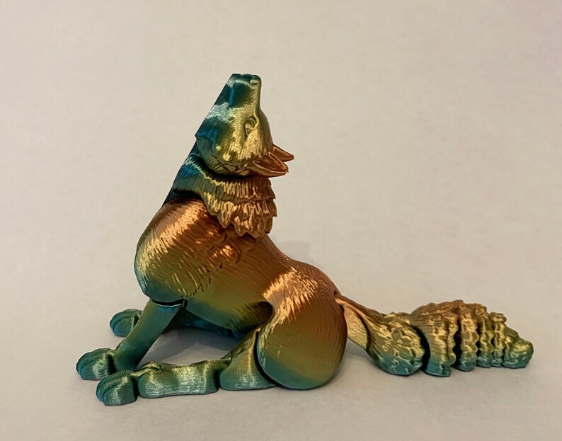 Articulated 3D Printed Wolf Fidget Toy Desk Toy Flexi - Etsy