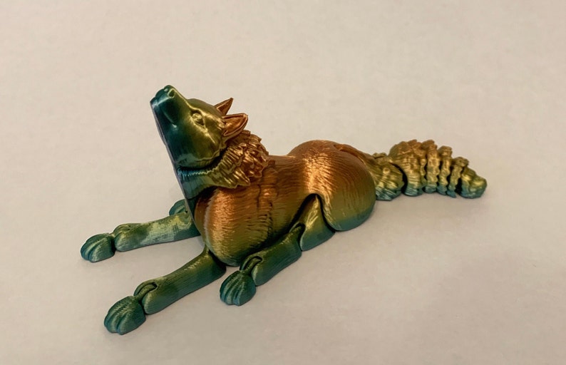Articulated 3D Printed Wolf Fidget Toy Desk Toy Flexi - Etsy