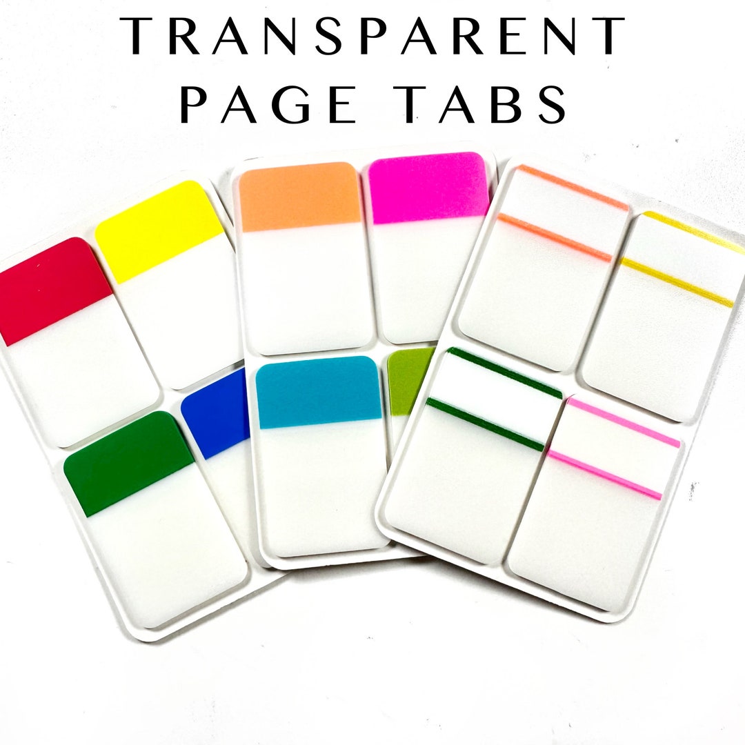 Transparent Page Flags/page Tabs - Etsy