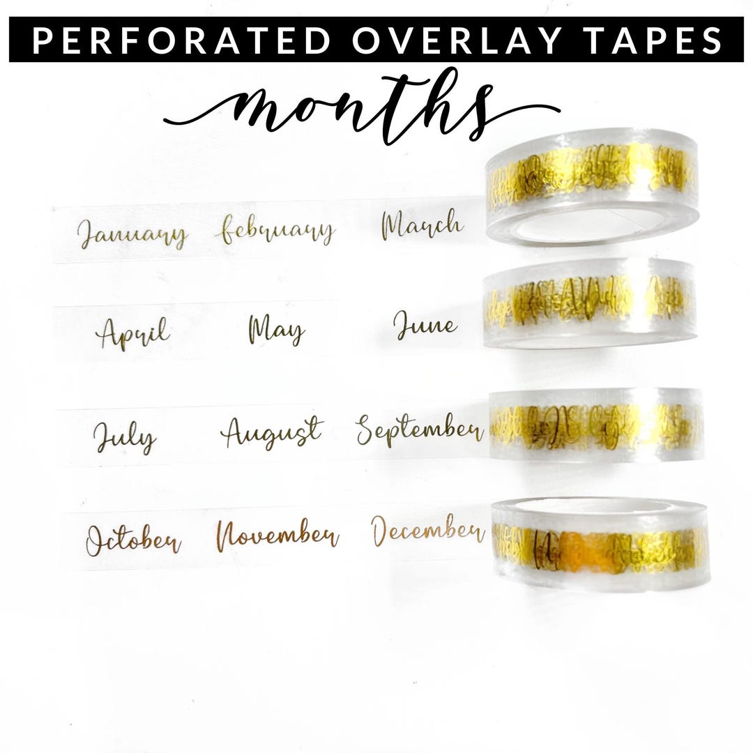 Perforated Overlay Tapes - Months of the Year - Etsy