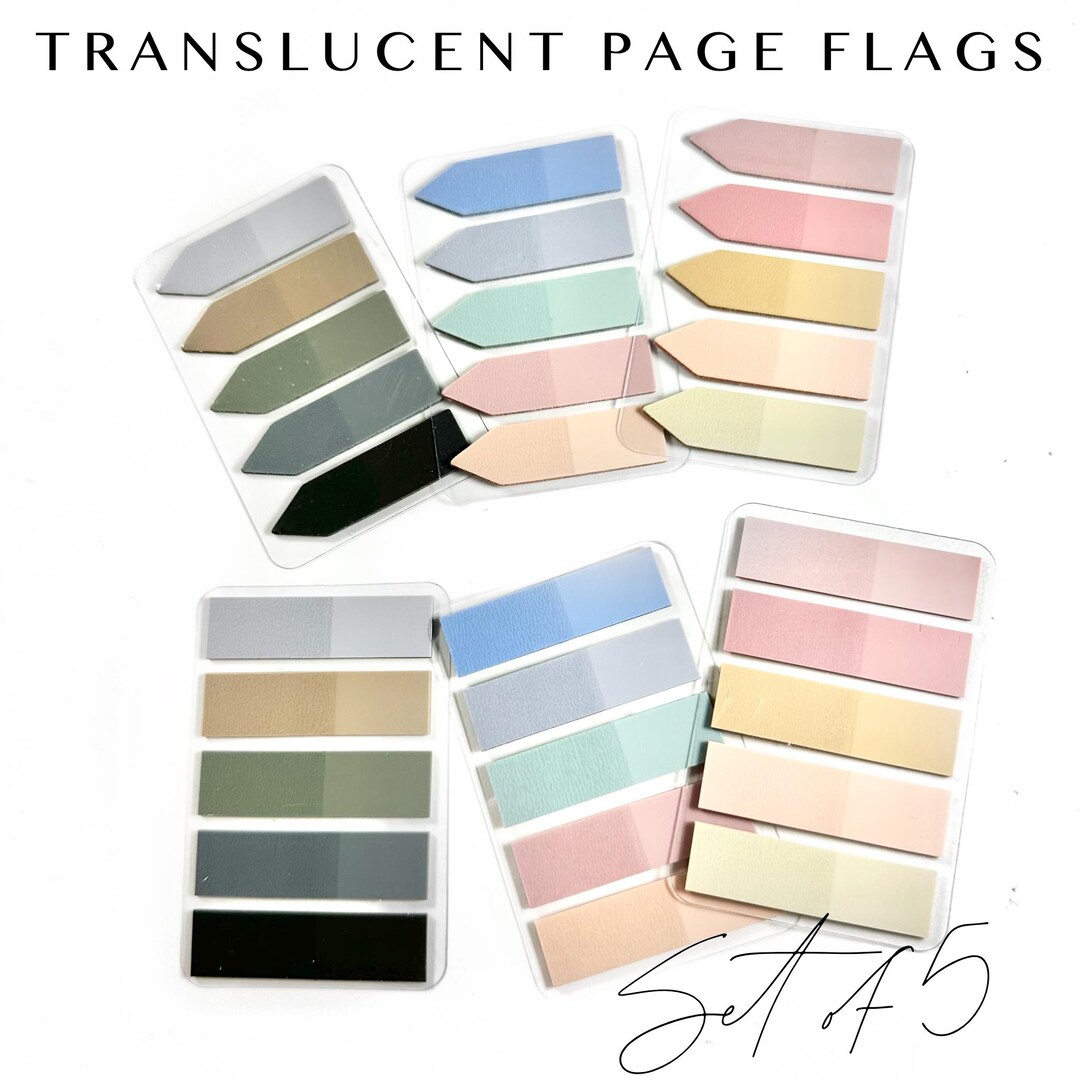 Translucent Page Flags - Etsy