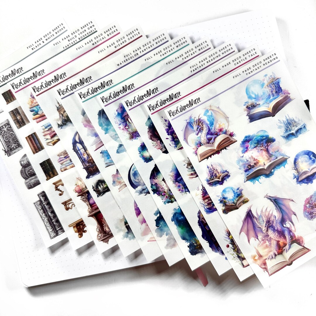 Transparent Matte Stickers - Fantasy Collection - Etsy