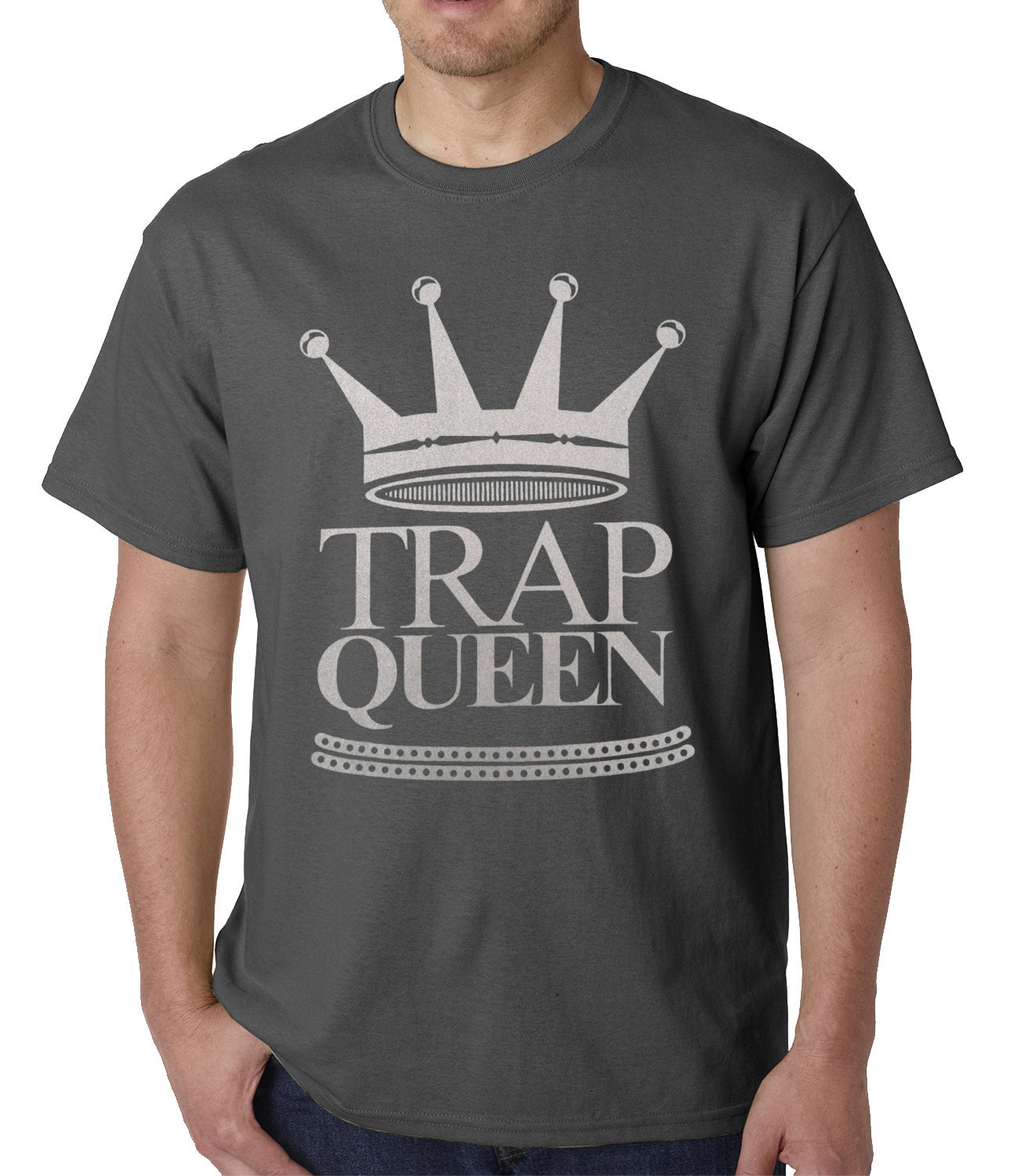 Trap Queen Full Silver Trendy Hip Hop Men's Tshirt 1484 - Etsy