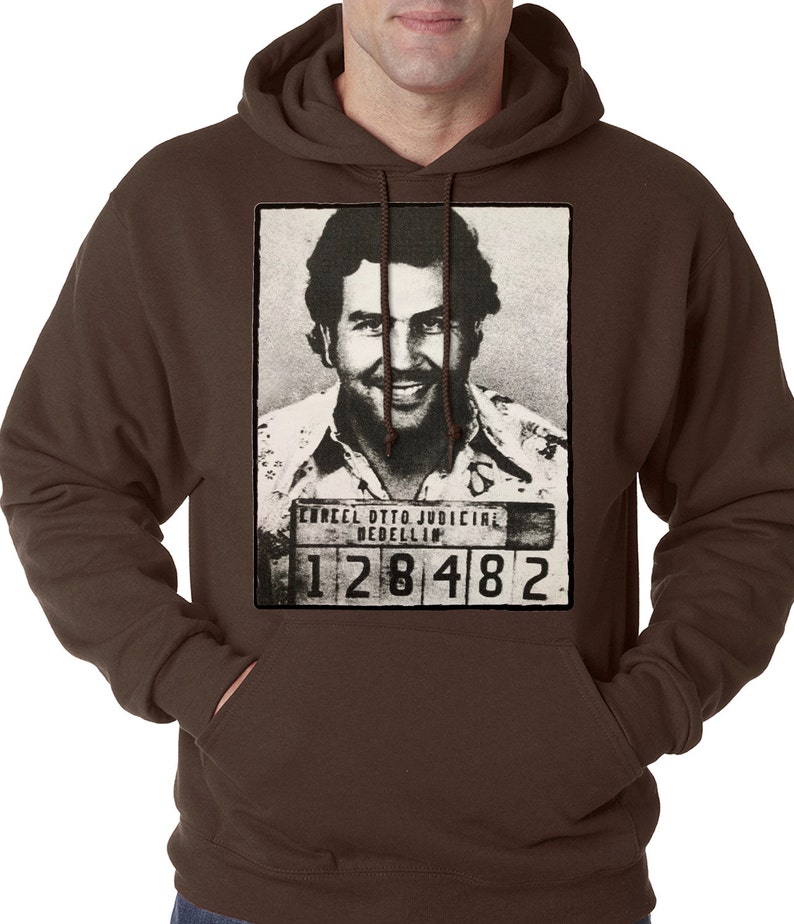 Pablo Escobar Smiling Mug Shot Adult Mens Hoodie B628 - Etsy