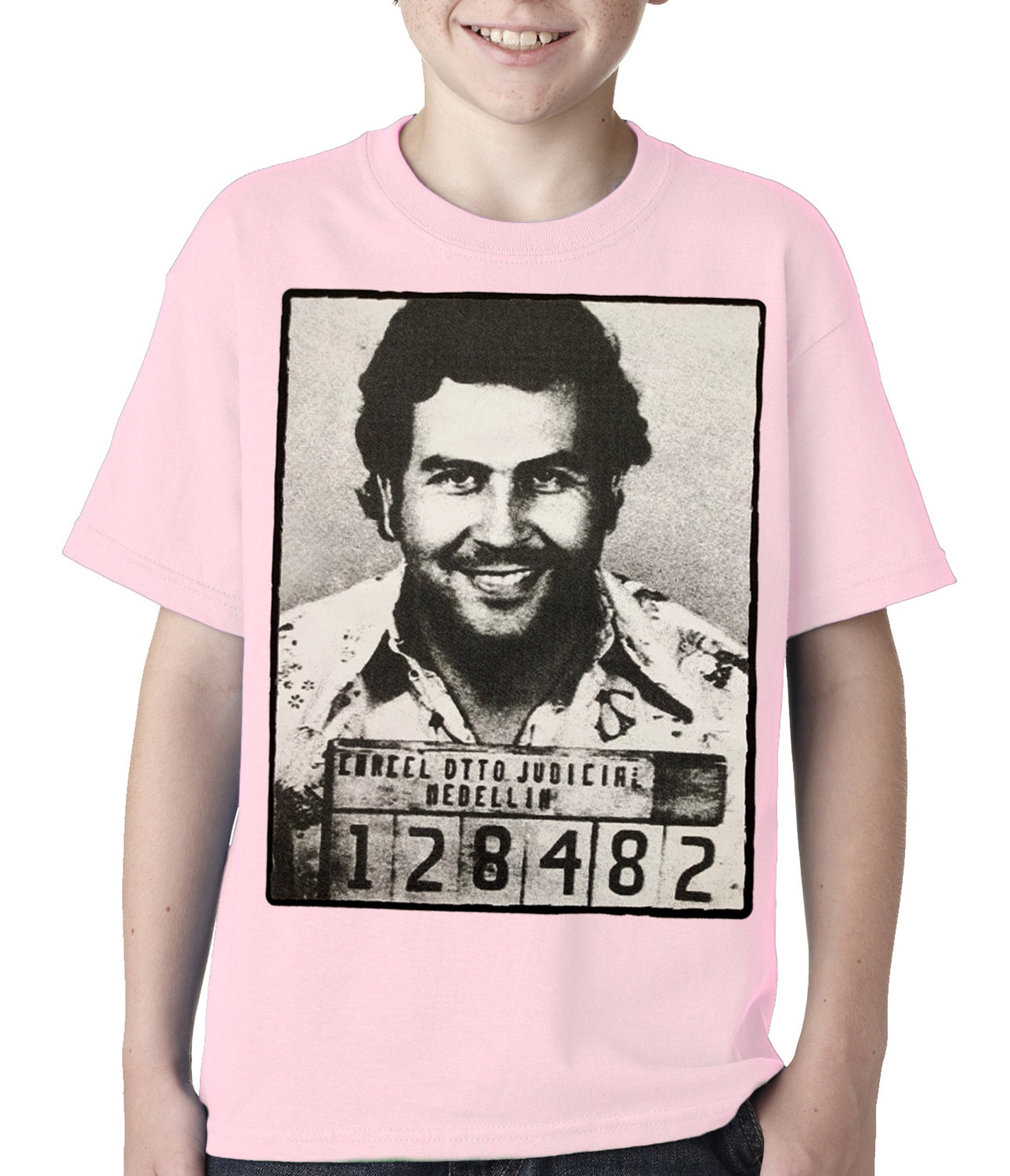 Pablo Escobar Smiling Mug Shot Kids T-shirt B628 - Etsy