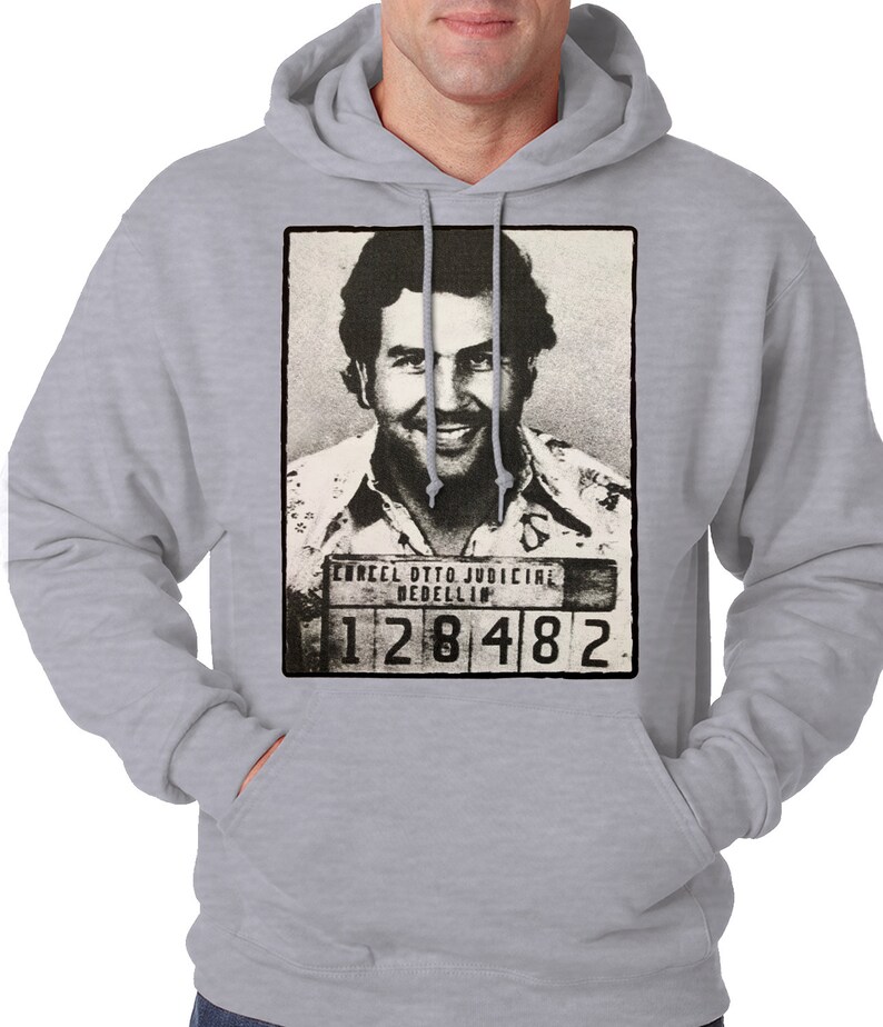 Pablo Escobar Smiling Mug Shot Adult Mens Hoodie B628 - Etsy