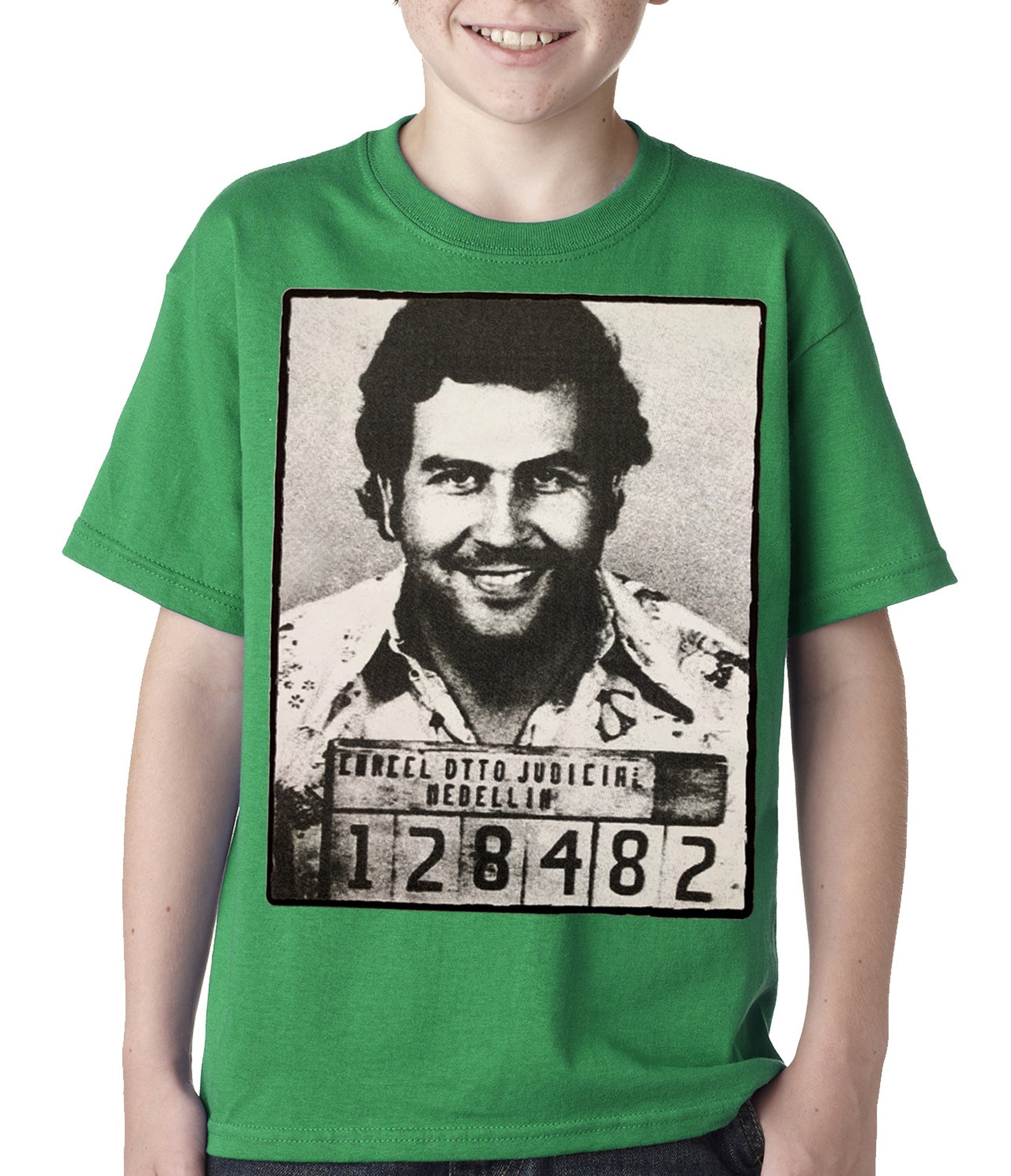 Pablo Escobar Smiling Mug Shot Kids T-shirt B628 - Etsy