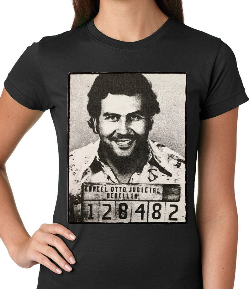 Pablo Escobar Smiling Mug Shot Ladies T-shirt 3452 - Etsy